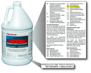 Fiberlock Technologies Shockwave Disinfectant Sanitizer & Cleaner, 1 ...